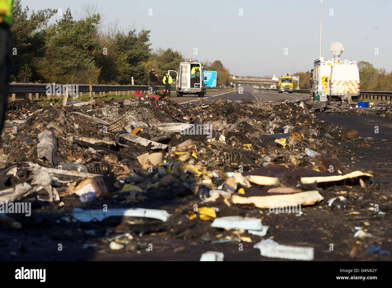 M5 motorway crash Stock Photo - Alamy