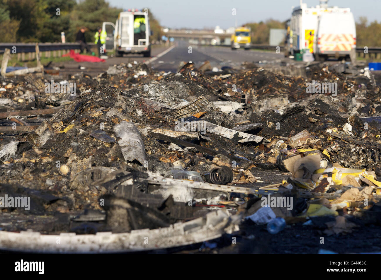 M5 motorway crash Stock Photo - Alamy
