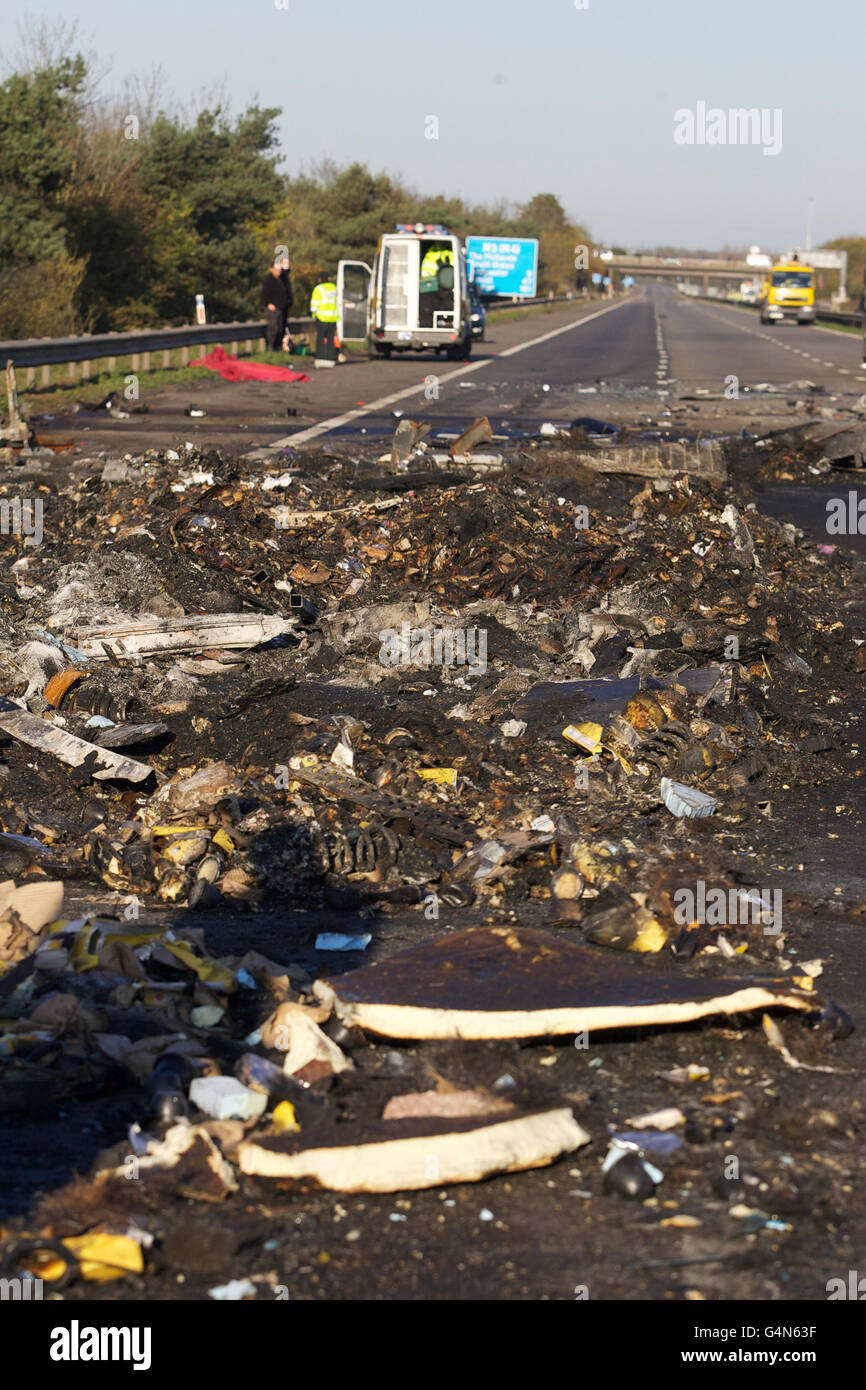 M5 motorway crash Stock Photo - Alamy