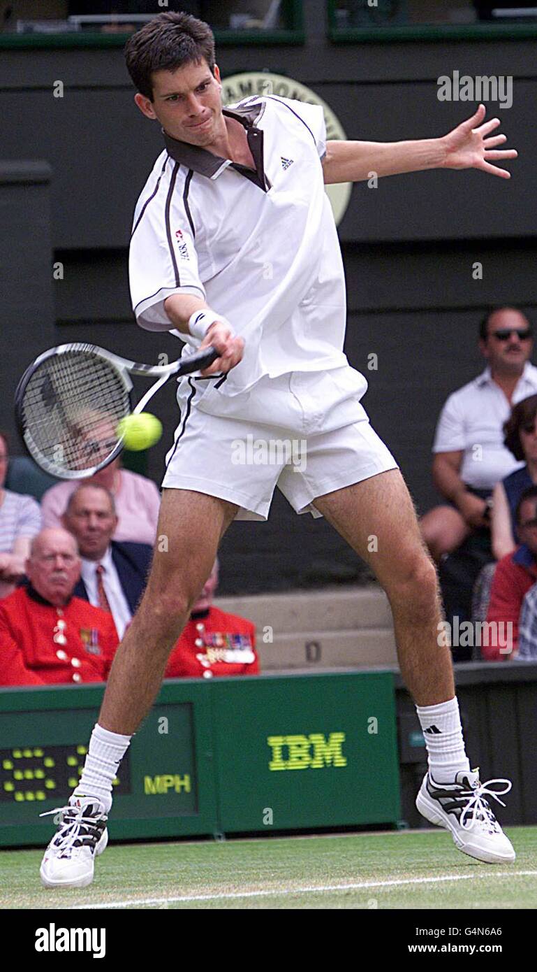 Sport tennis action f l full length tim henman hi-res stock photography ...