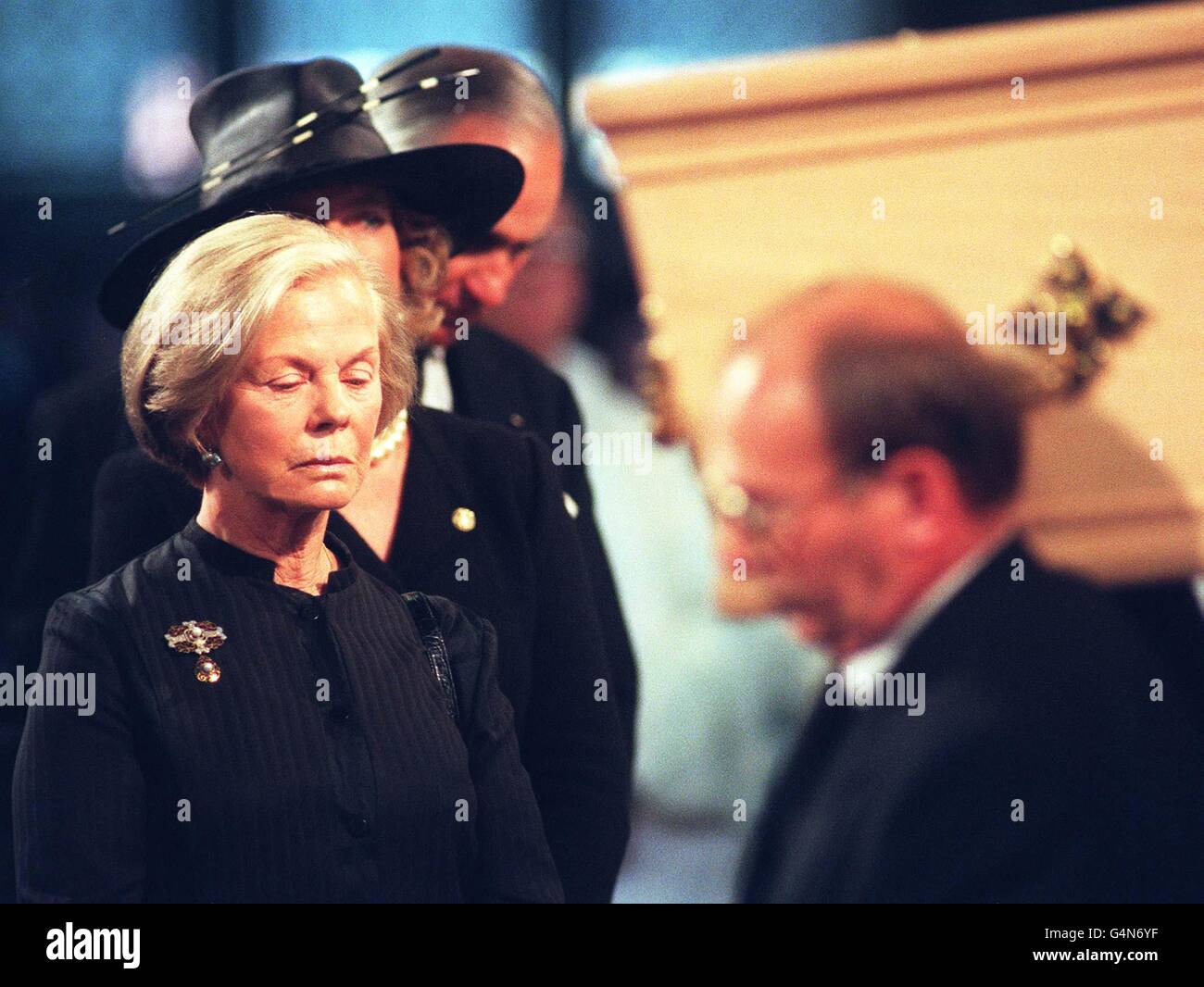 The Duchess of Kent watches the coffin of Cardinal Basil Hume go by in ...