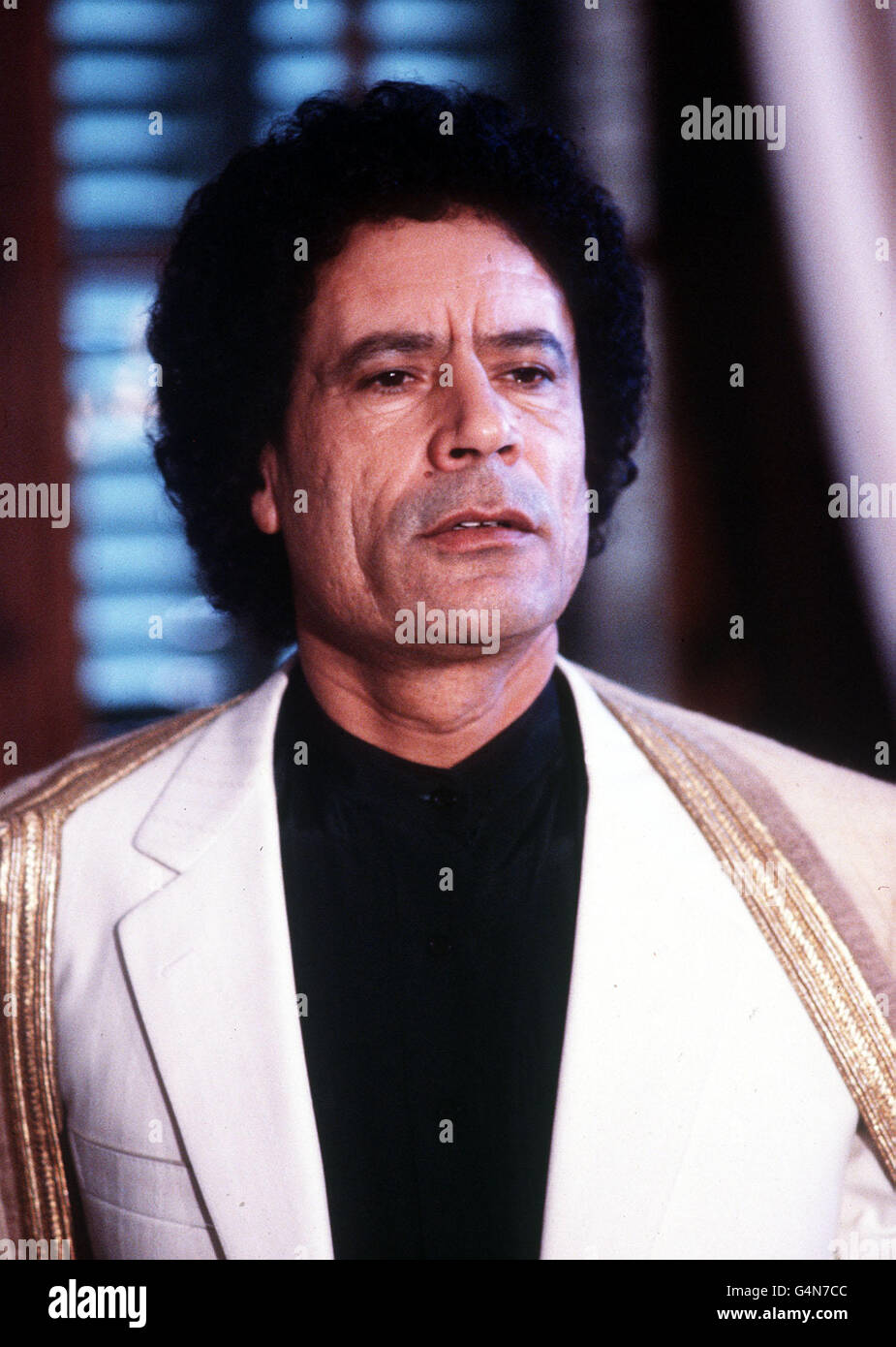 1 2 half length portrait posing military politics colonel gaddafi gadhafi hi-res stock ...