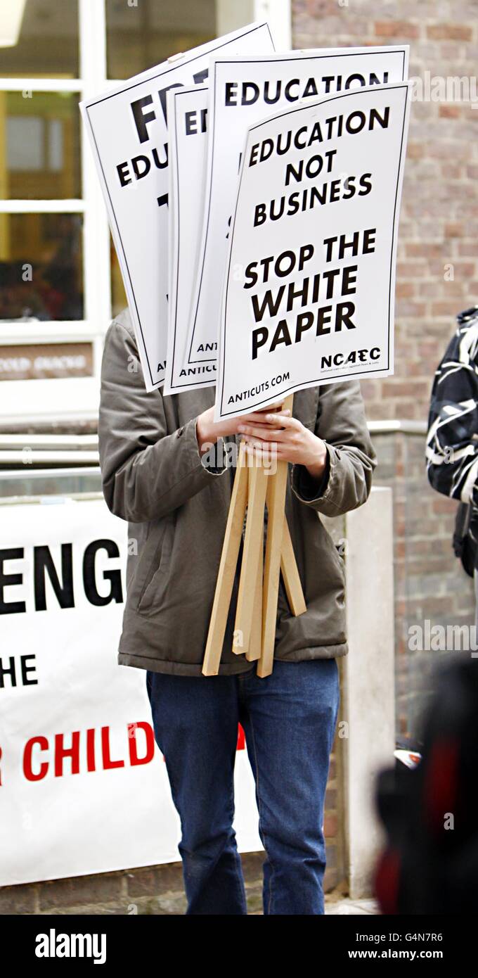 Student fees protest Stock Photo - Alamy
