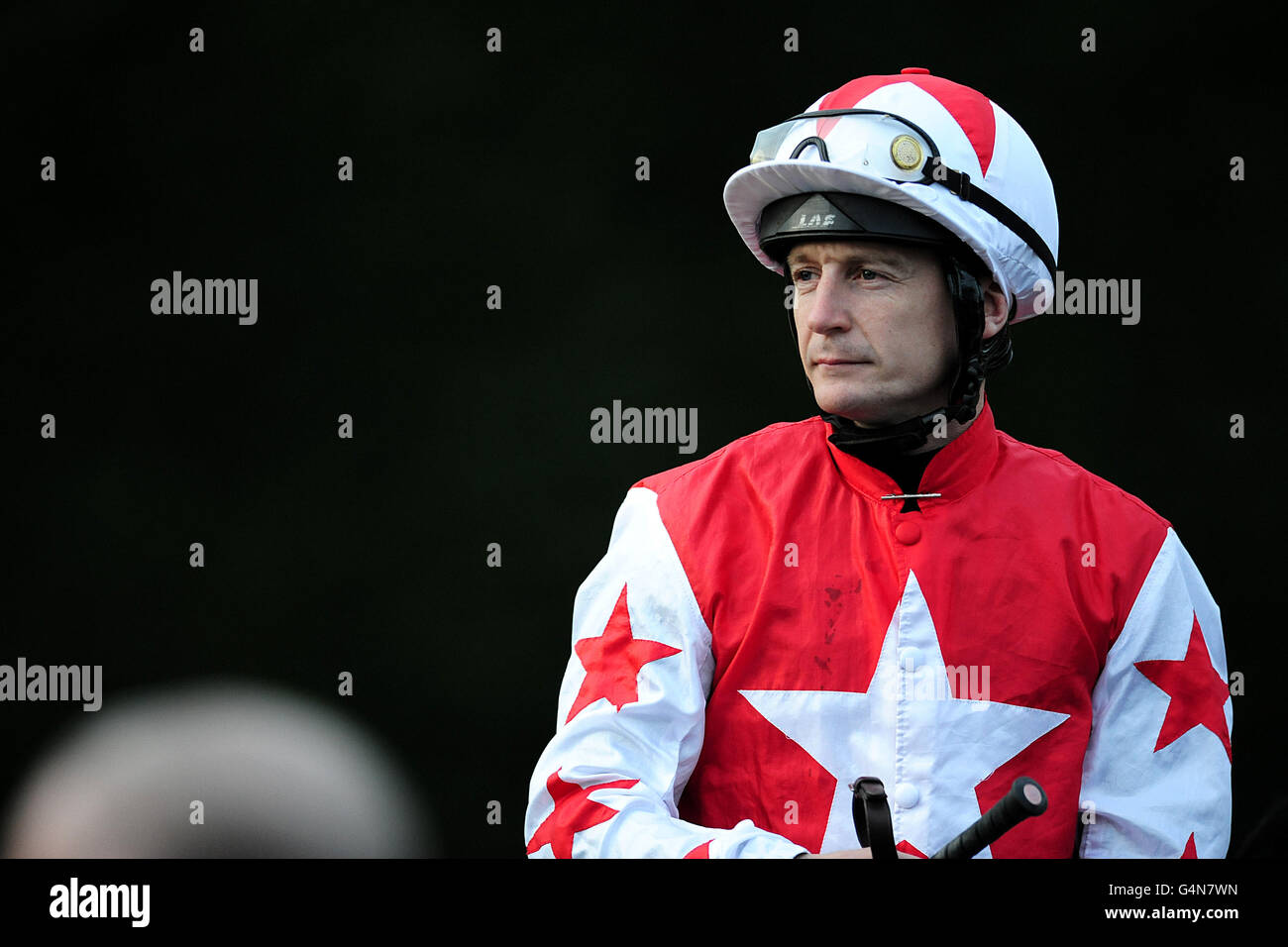 Horse Racing - Nottingham Racecourse. Steve Drowne, jockey Stock Photo ...