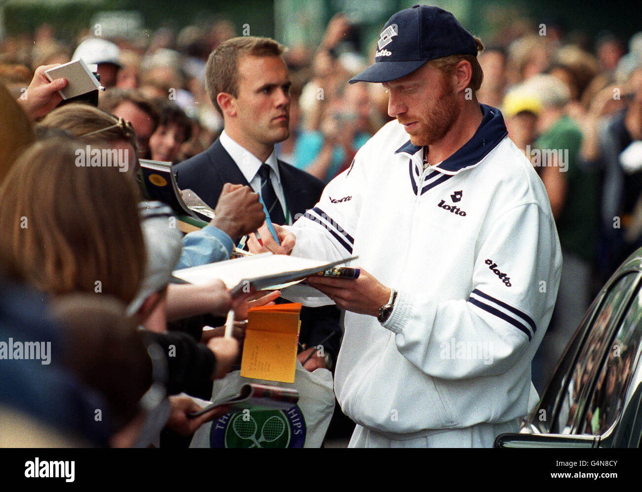 Wimbledon Becker signs Stock Photo - Alamy