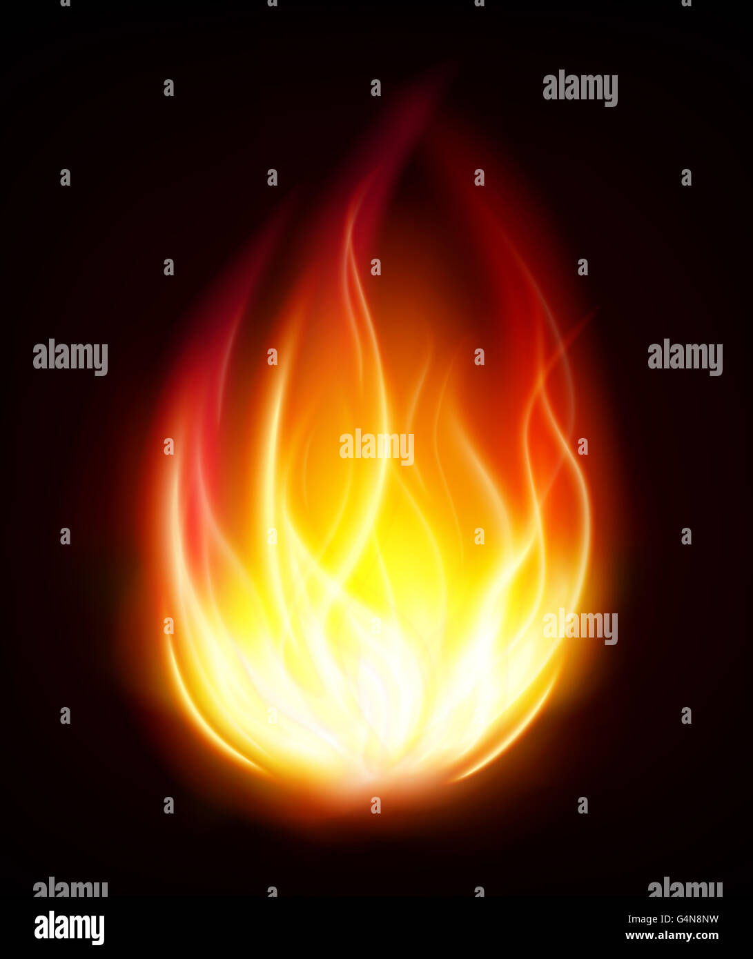 Realistic flame illustration Stock Photo - Alamy