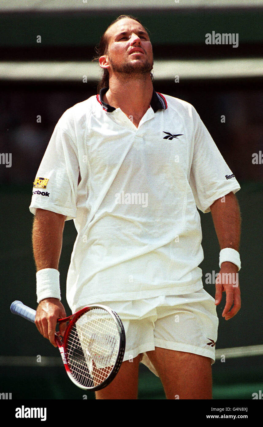 No Commercial Use. Pat Rafter of Australia feels the pressure during ...