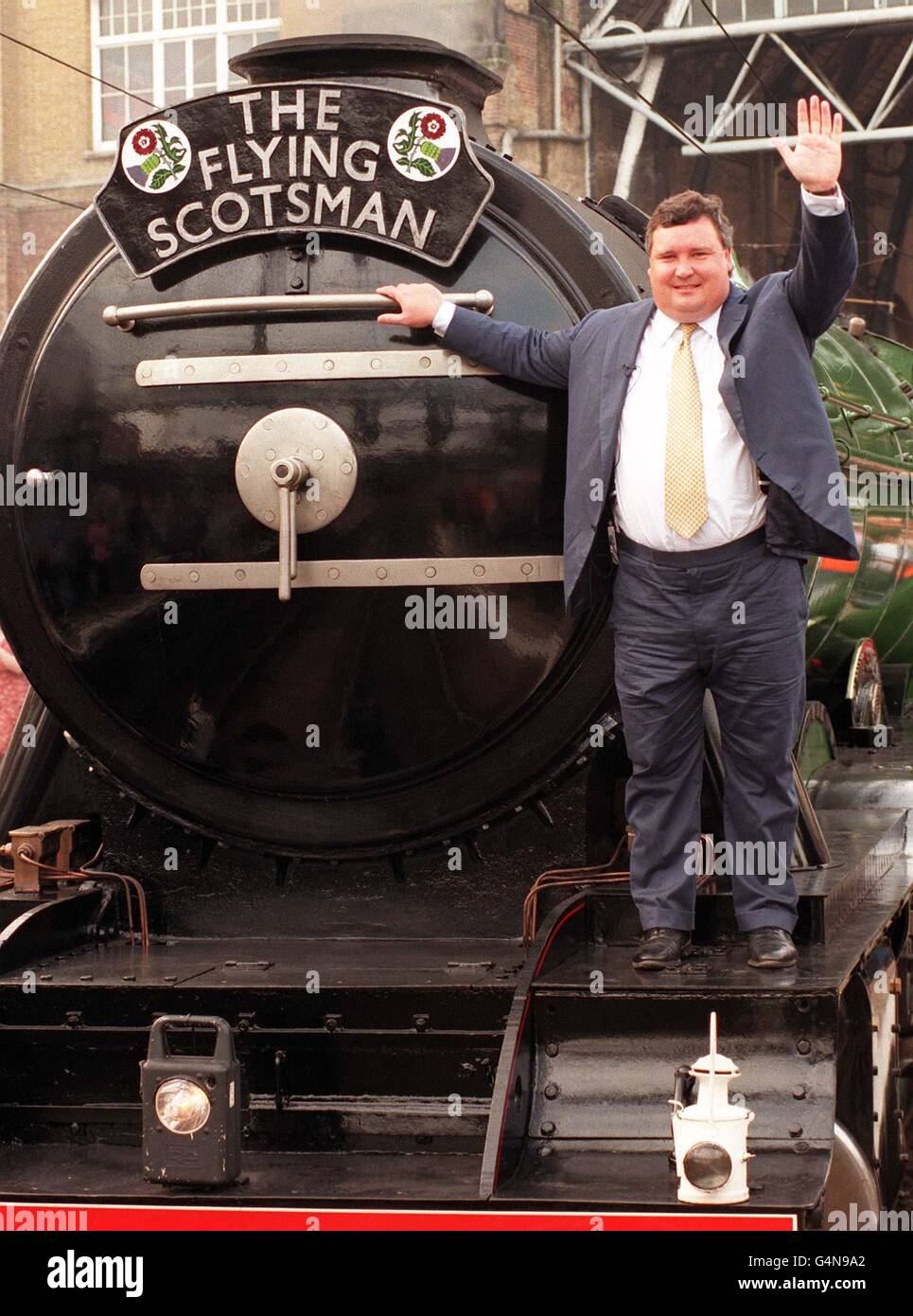 Dr Tony Marchington, owner of The Flying Scotsman, poses for the media ...