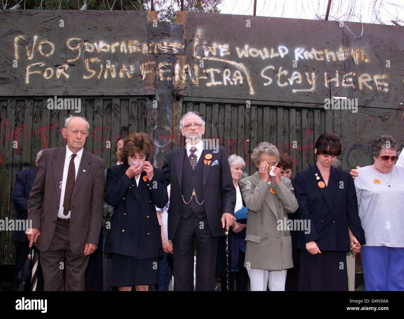 Members of 'the Long March', a Protestant civil rights march who have ...