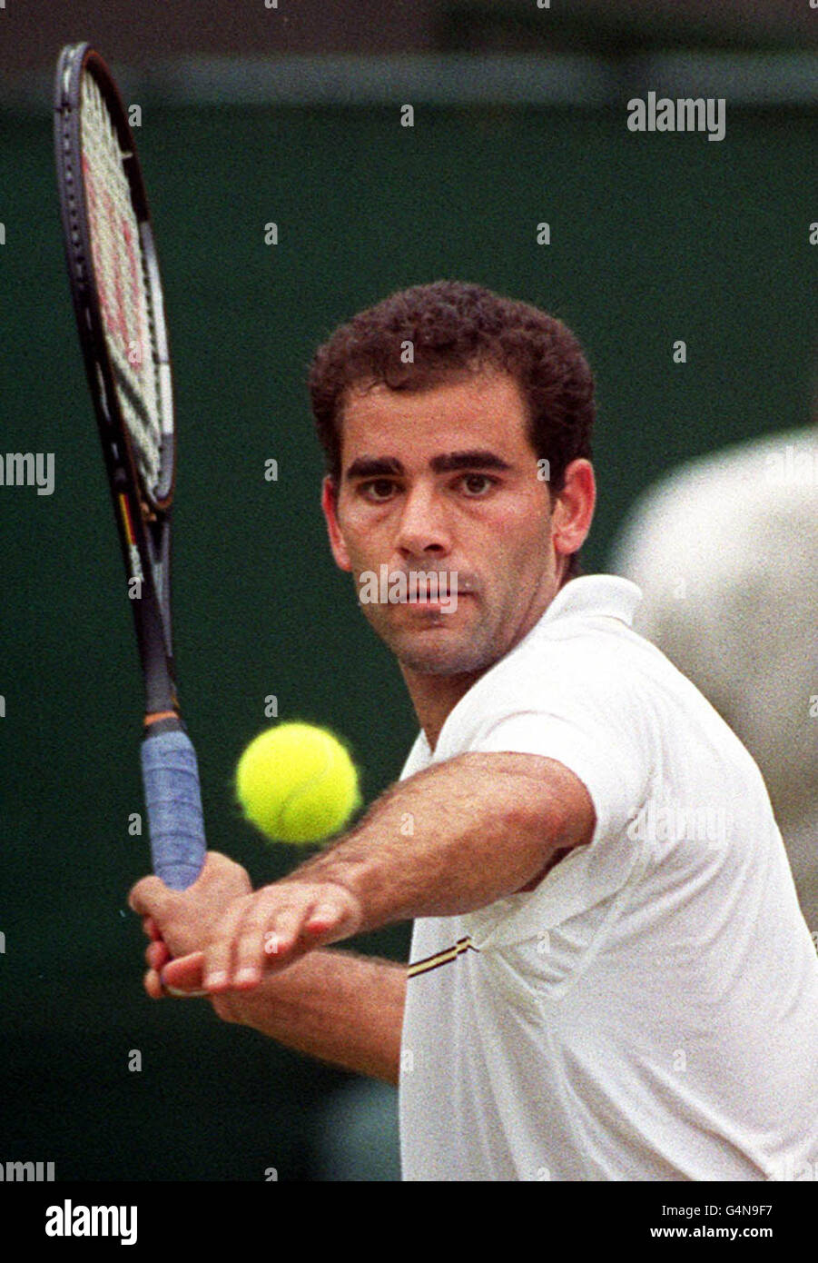 Sampras final action Stock Photo - Alamy
