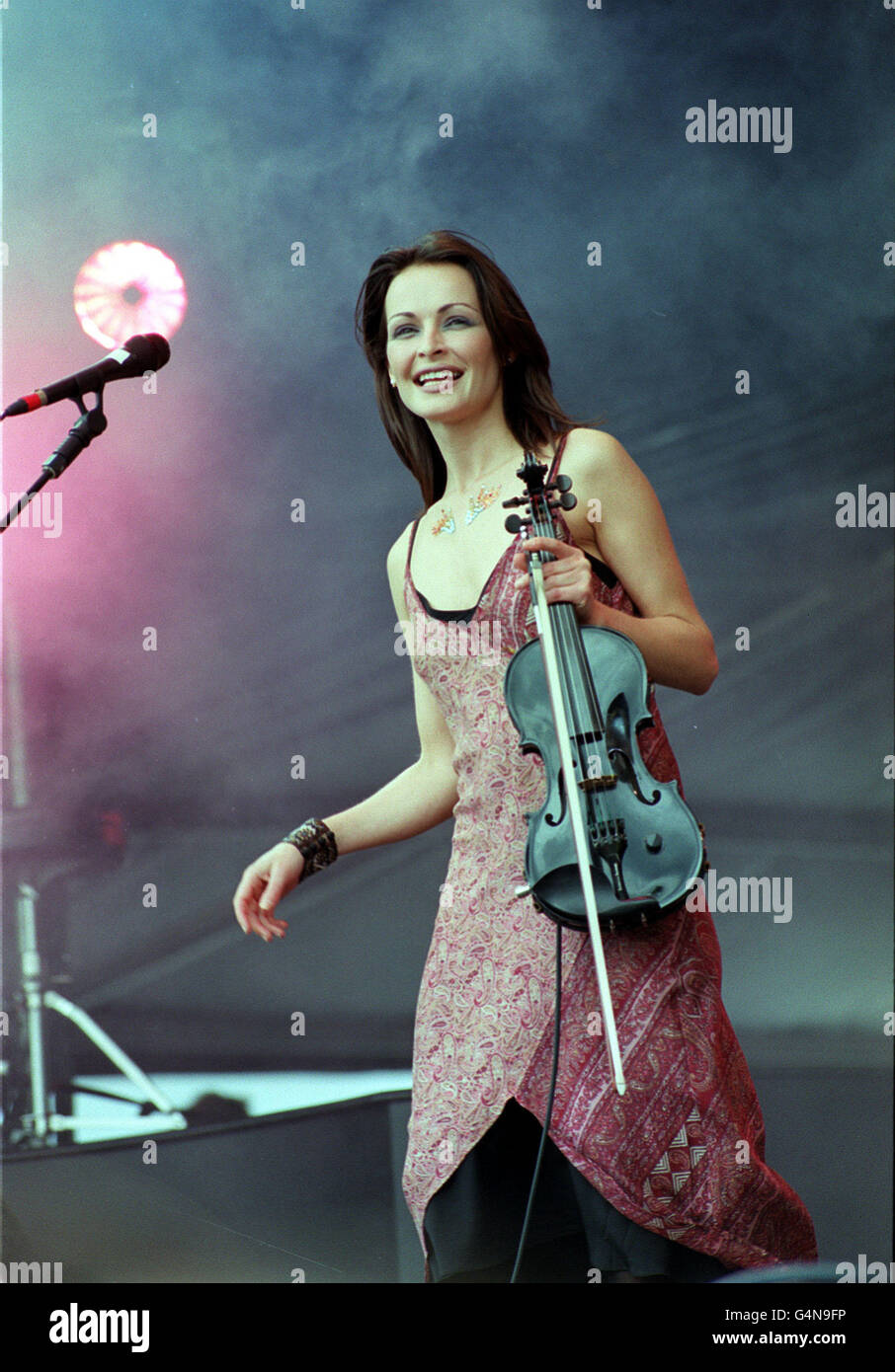 Sharon Corr of the Irish band the Corrs peforming during the Capital FM ...