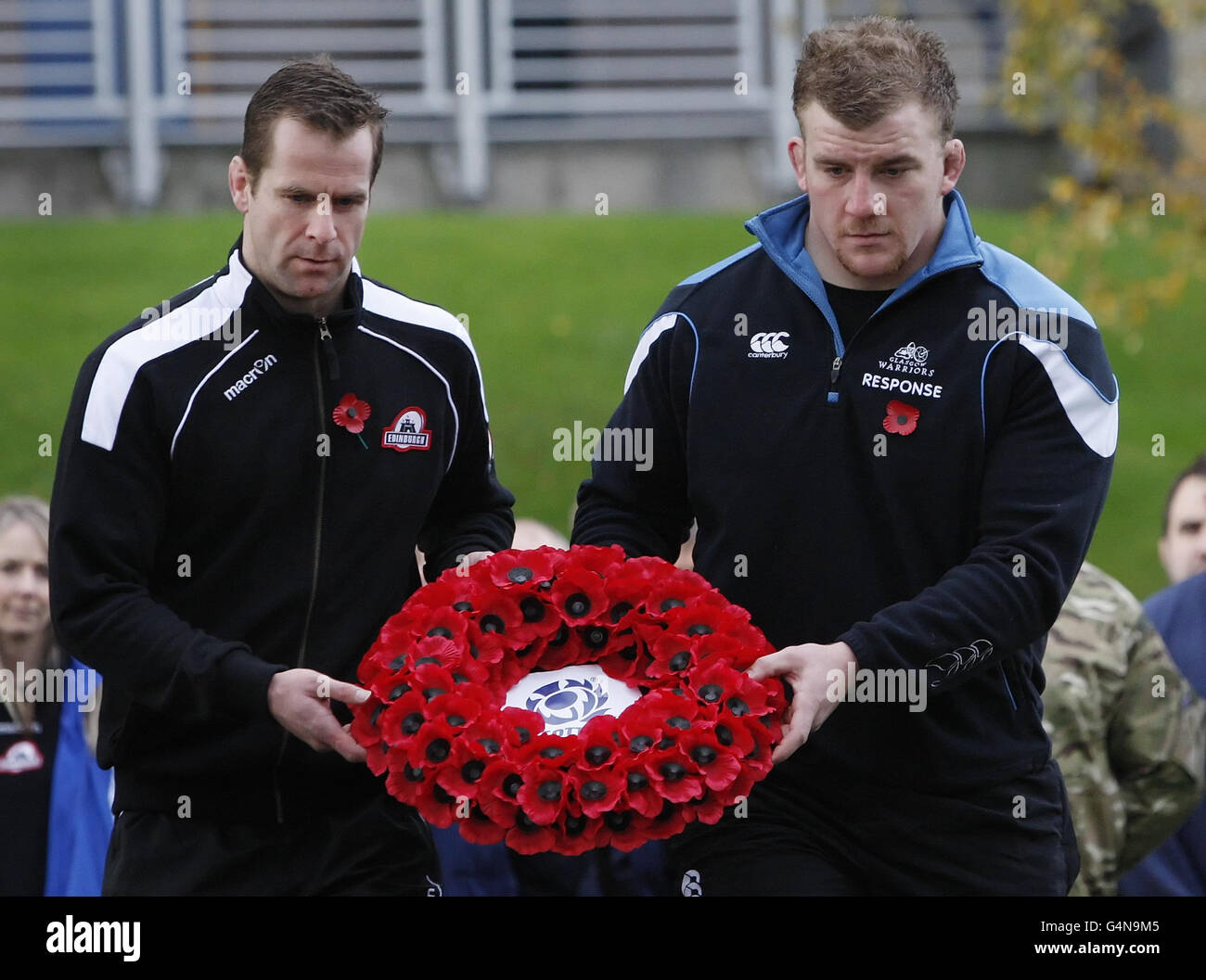 Scotland internationals Chris Paterson (left) and Moray Low are ...