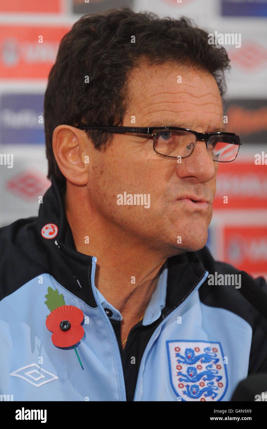 England Manager Fabio Capello Press Conference Wembley Stadium High ...