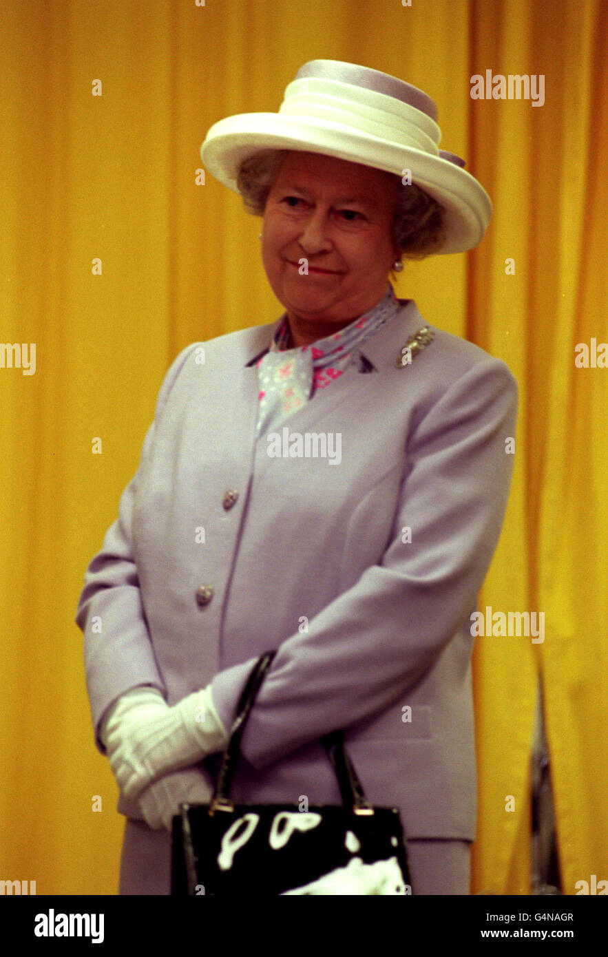 The Queen smiling broadley as she met with some of the regulars during ...