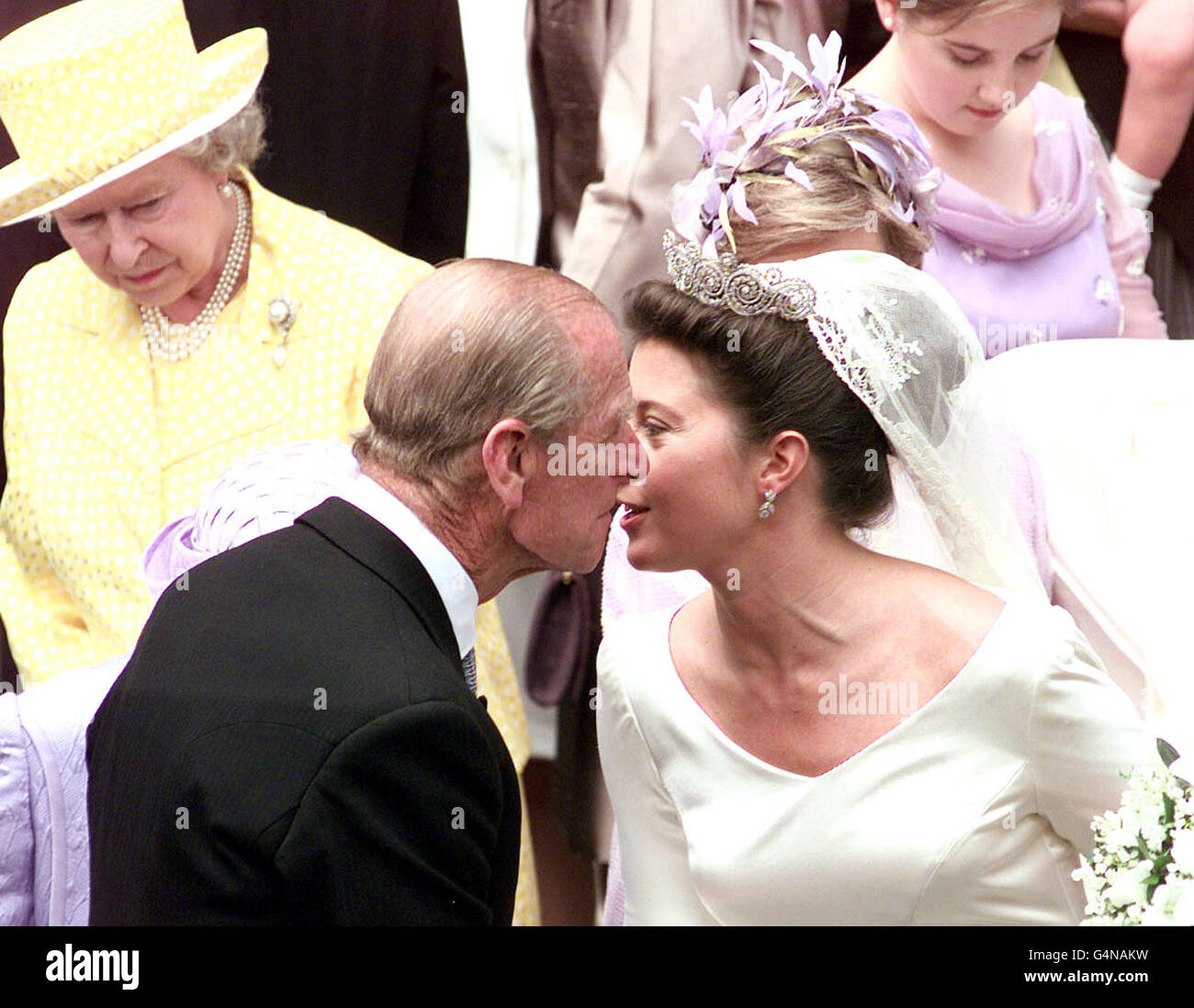 Greek Royal/Alexia kisses Duke Stock Photo - Alamy