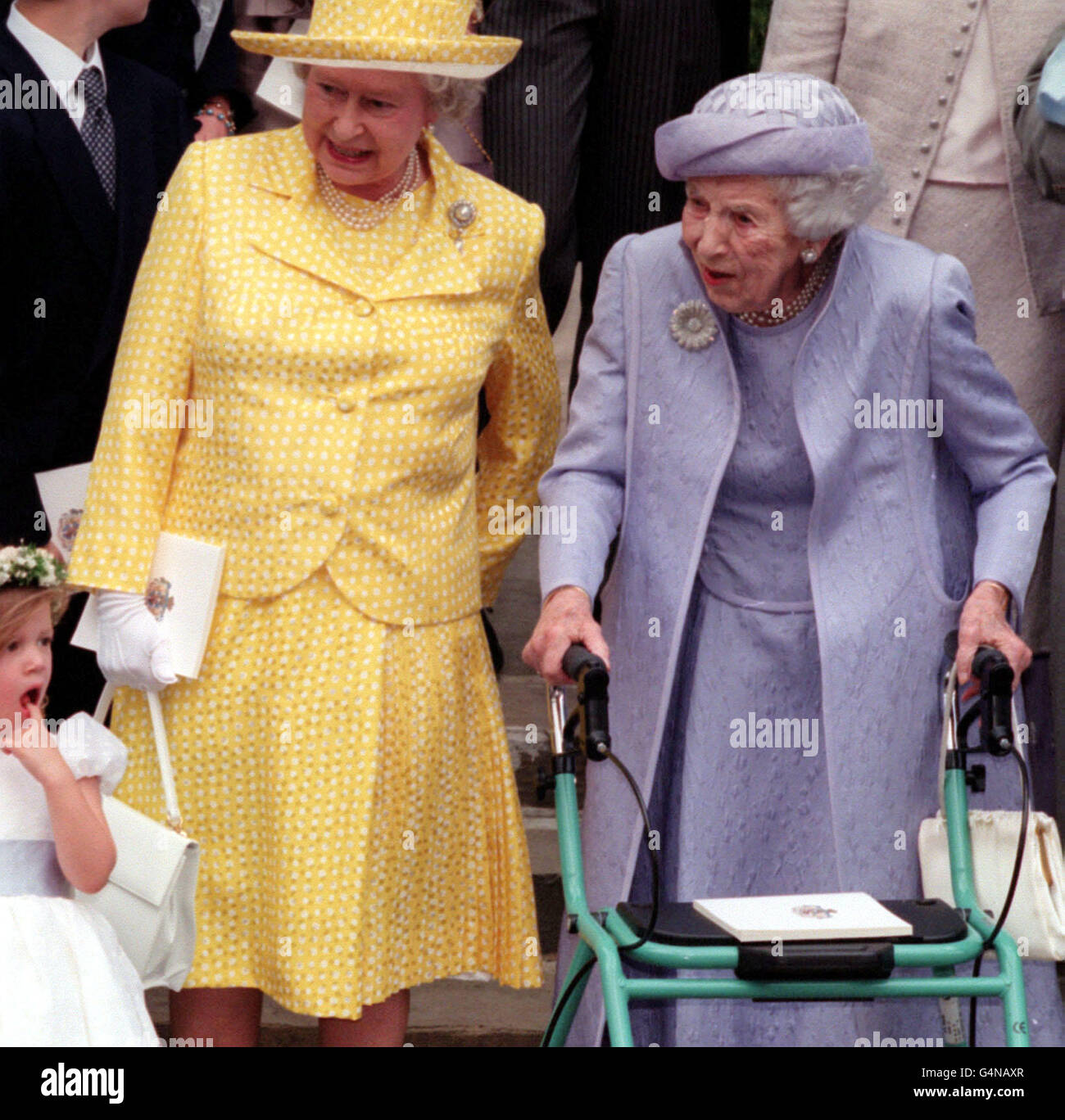 Queen Ingrid of Denmark(right) and Britain's Queen Elizabeth II watch ...