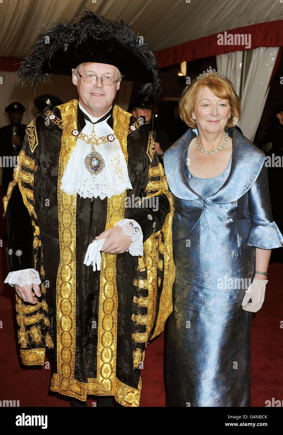 The Lord Mayor of London David Wotton and his wife Liz arrive at the ...