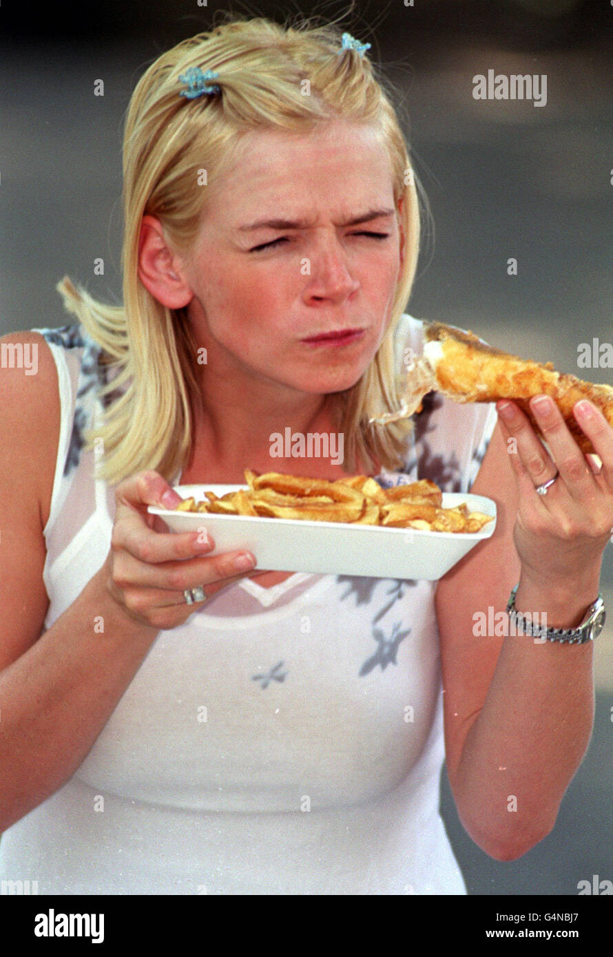 Disc Jockey (DJ) Zoe Ball became a full member of the Fish and Chip fan ...