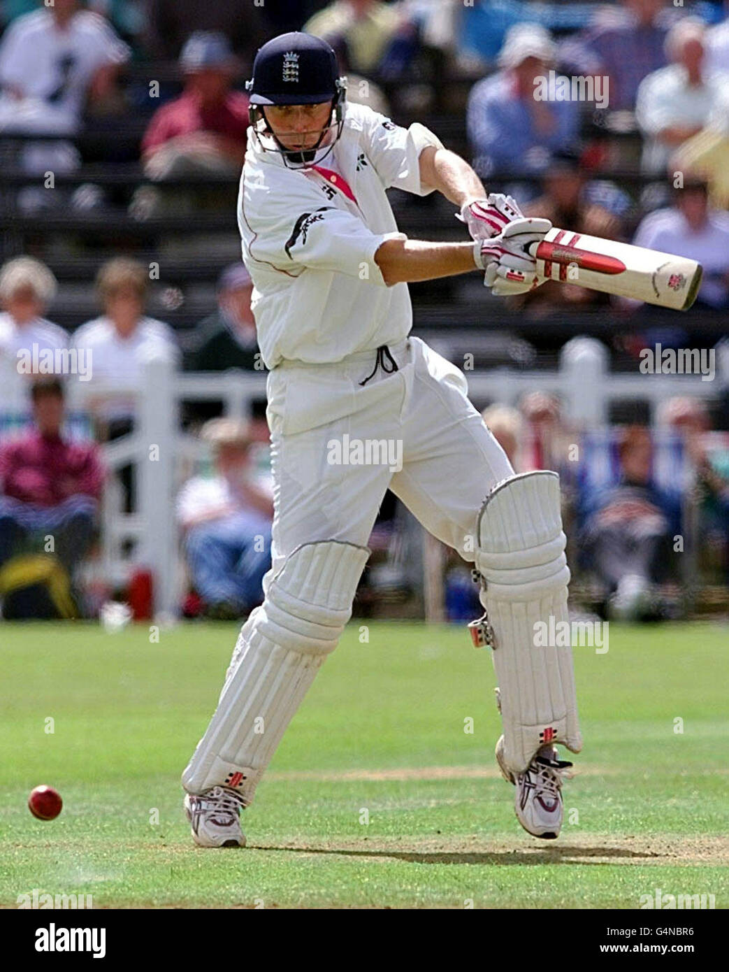 Sport cricket action f l full length michael atherton hi-res stock ...