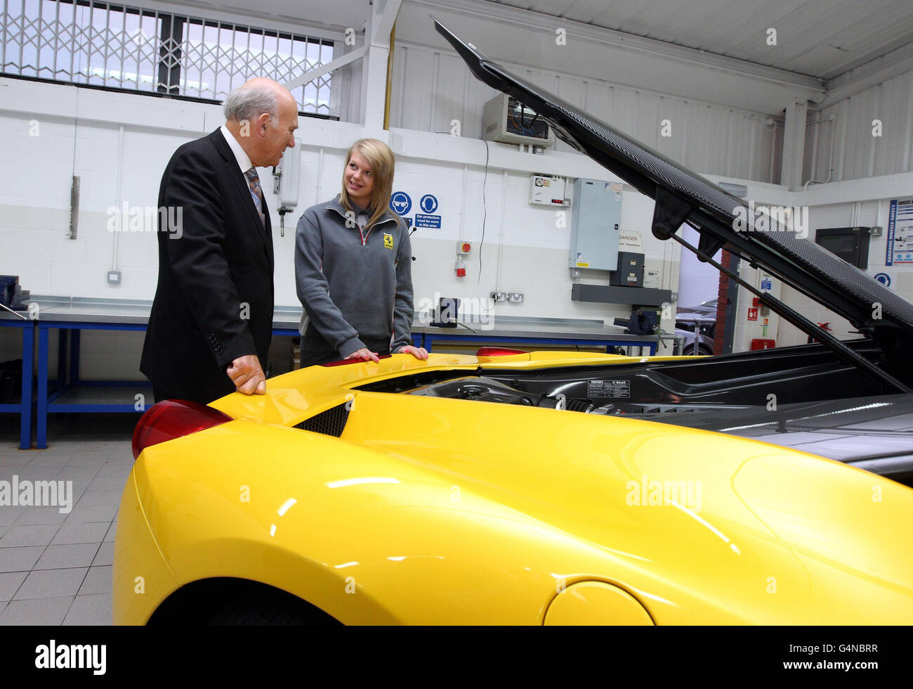 Business Secretary Vince Cable meets apprentice Jade Harrison who works ...