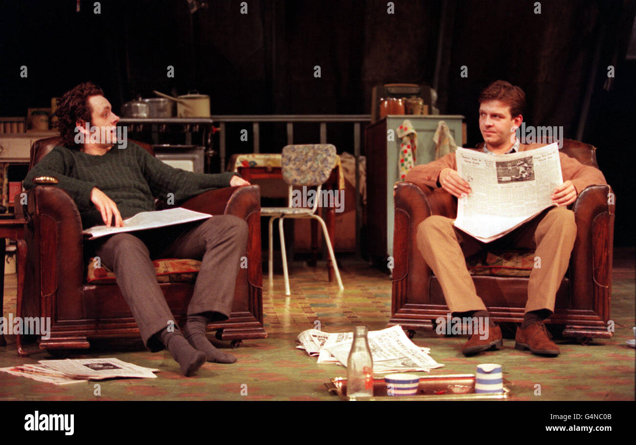 Jimmy Porter, played by Michael Sheen (L), and Cliff Lewis, played by ...