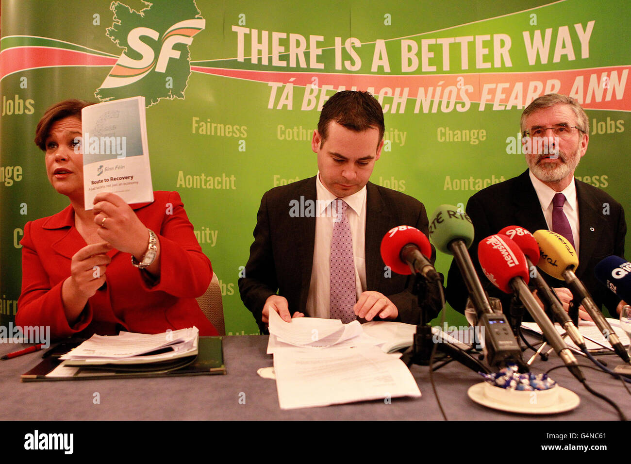 Sinn fein td pearse doherty speaking hi-res stock photography and ...