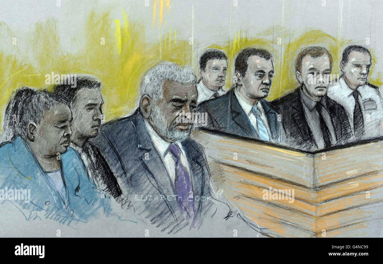 Court artist picture of parents of Stephen Lawrence Doreen Lawrence ...