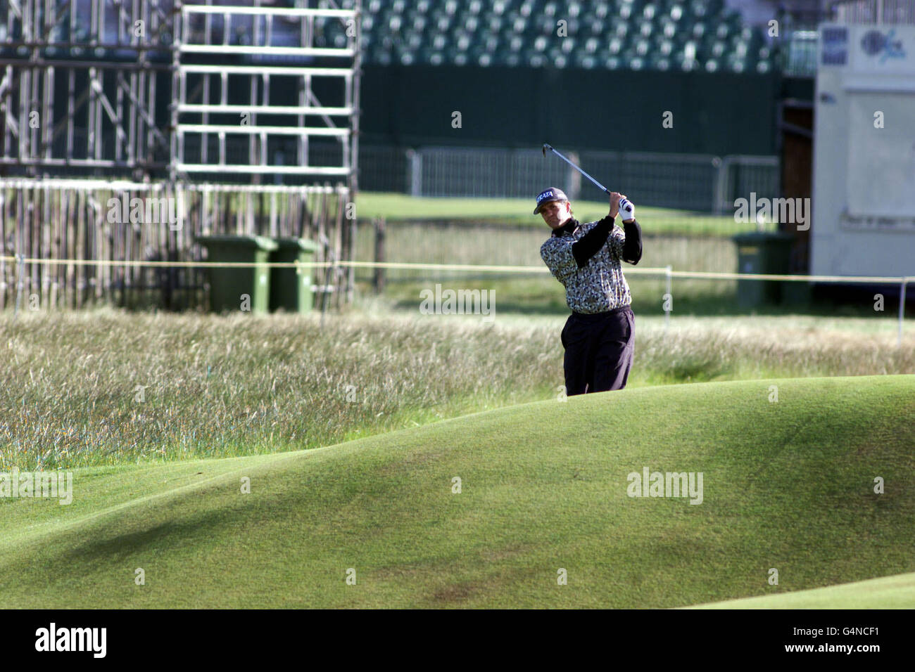 America golfer Steve Pate on the fairway of the 1st hole on the first ...