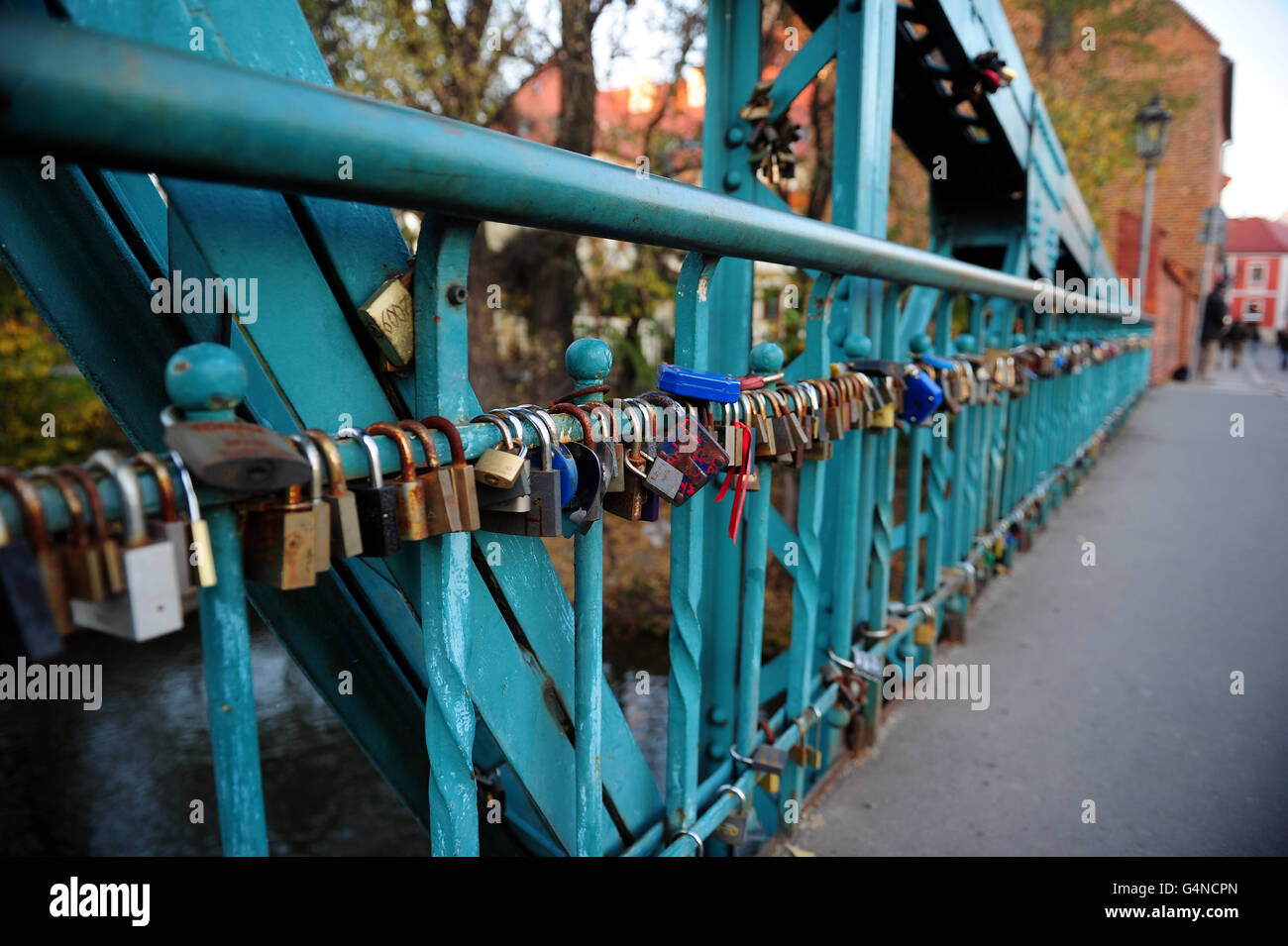 Padlocks on the Tumski Bridge Wroclaw Stock Photo - Alamy