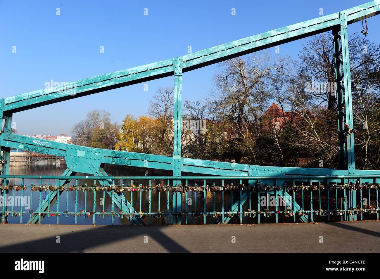 City Views, Wroclaw, Poland. Padlocks on the Tumski Bridge Wroclaw ...