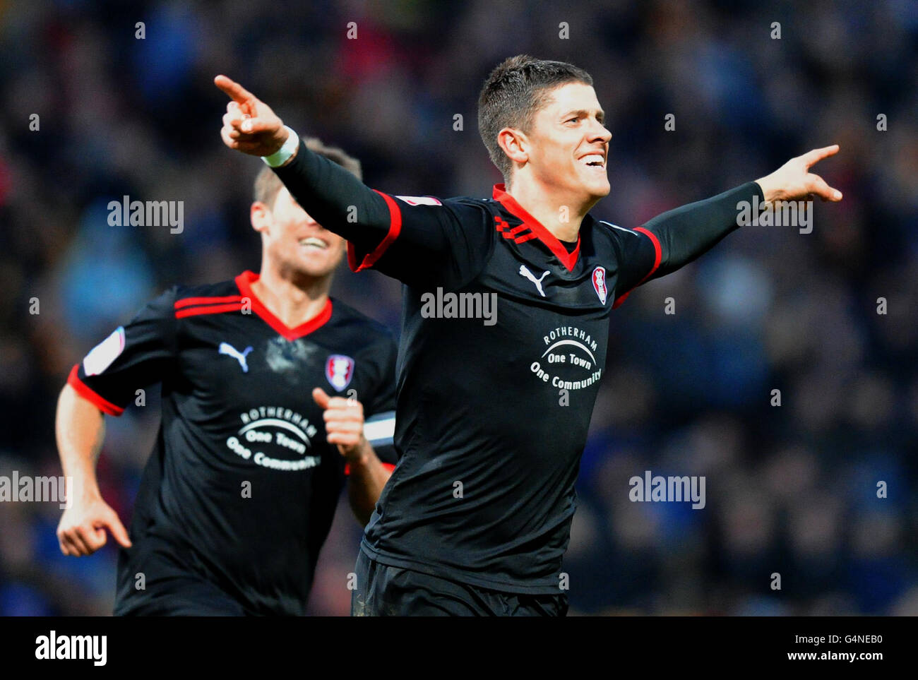 Rotherham United's Alex Revell celebrates scoring his team's second ...
