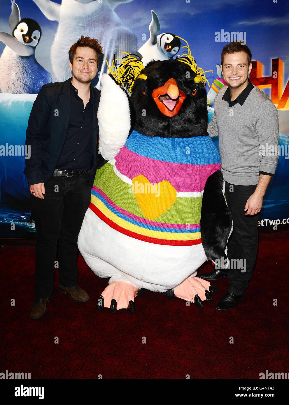 'Happy Feet 2' Premiere - London. Sam Nixon (left) and Mark Rhodes ...