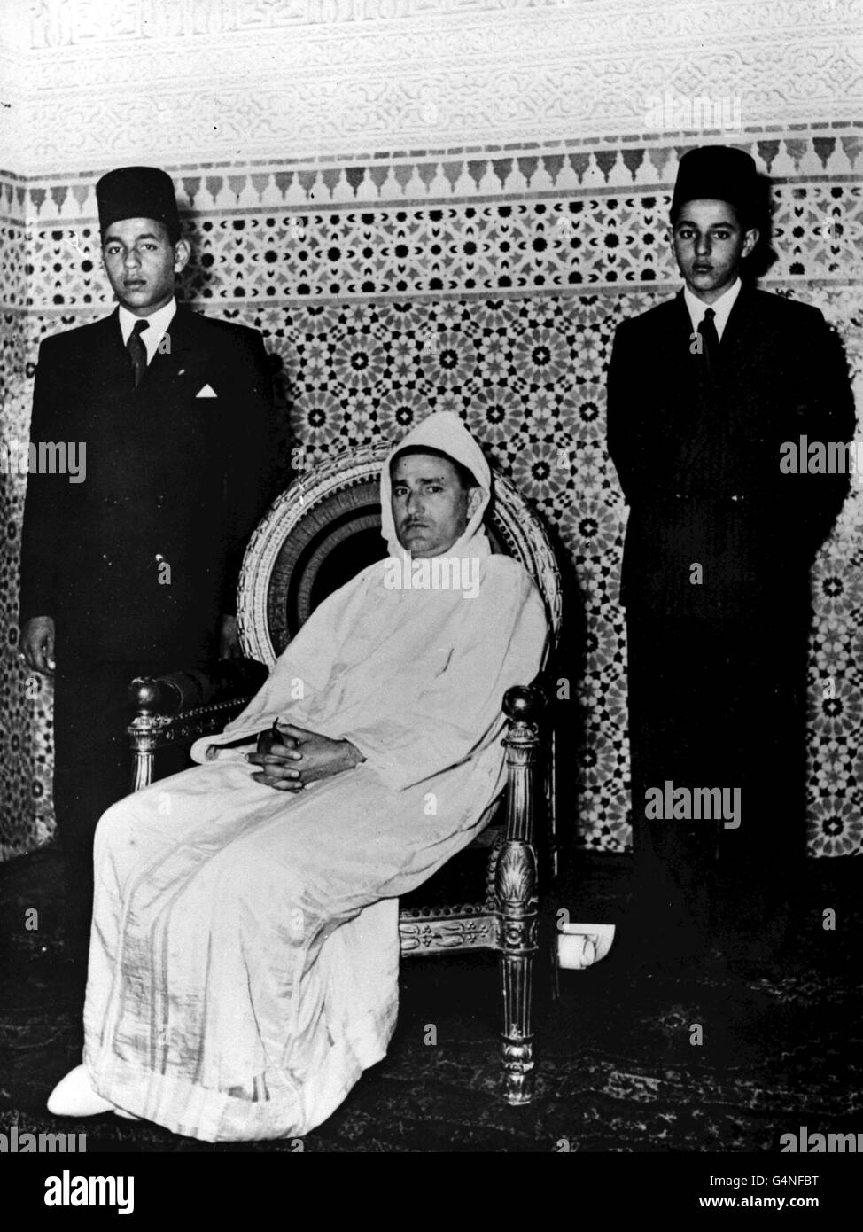 PA News Photo 22/8/53 A library file picture of The Sultan of Morocco ...