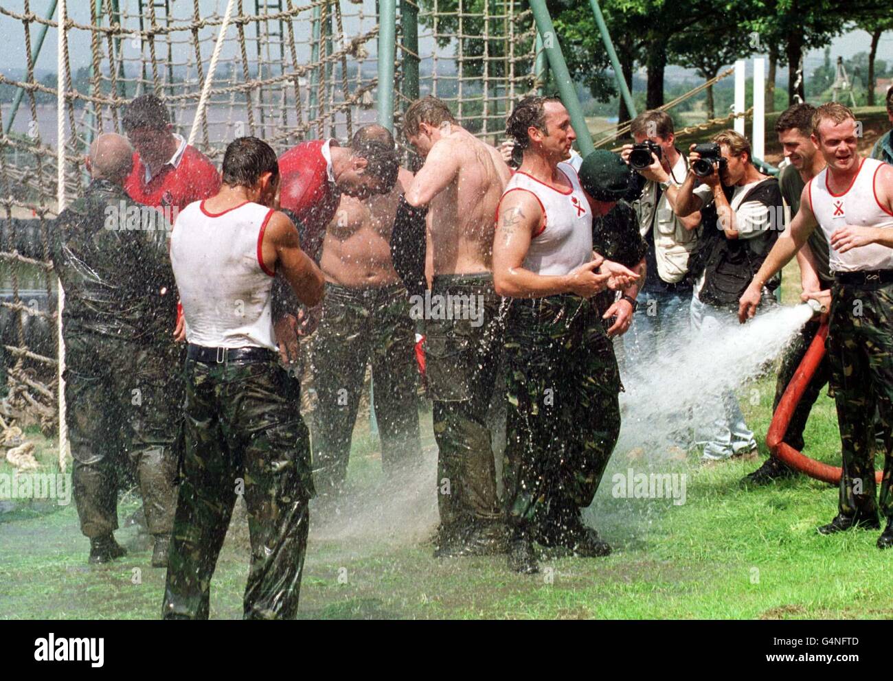 Rugby union military training wet hi-res stock photography and images ...