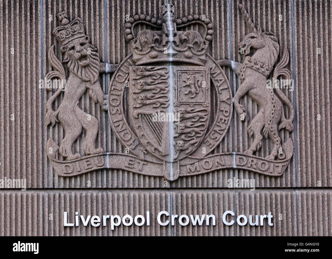 A general view of Liverpool Crown Court, Derby Square, Liverpool Stock ...