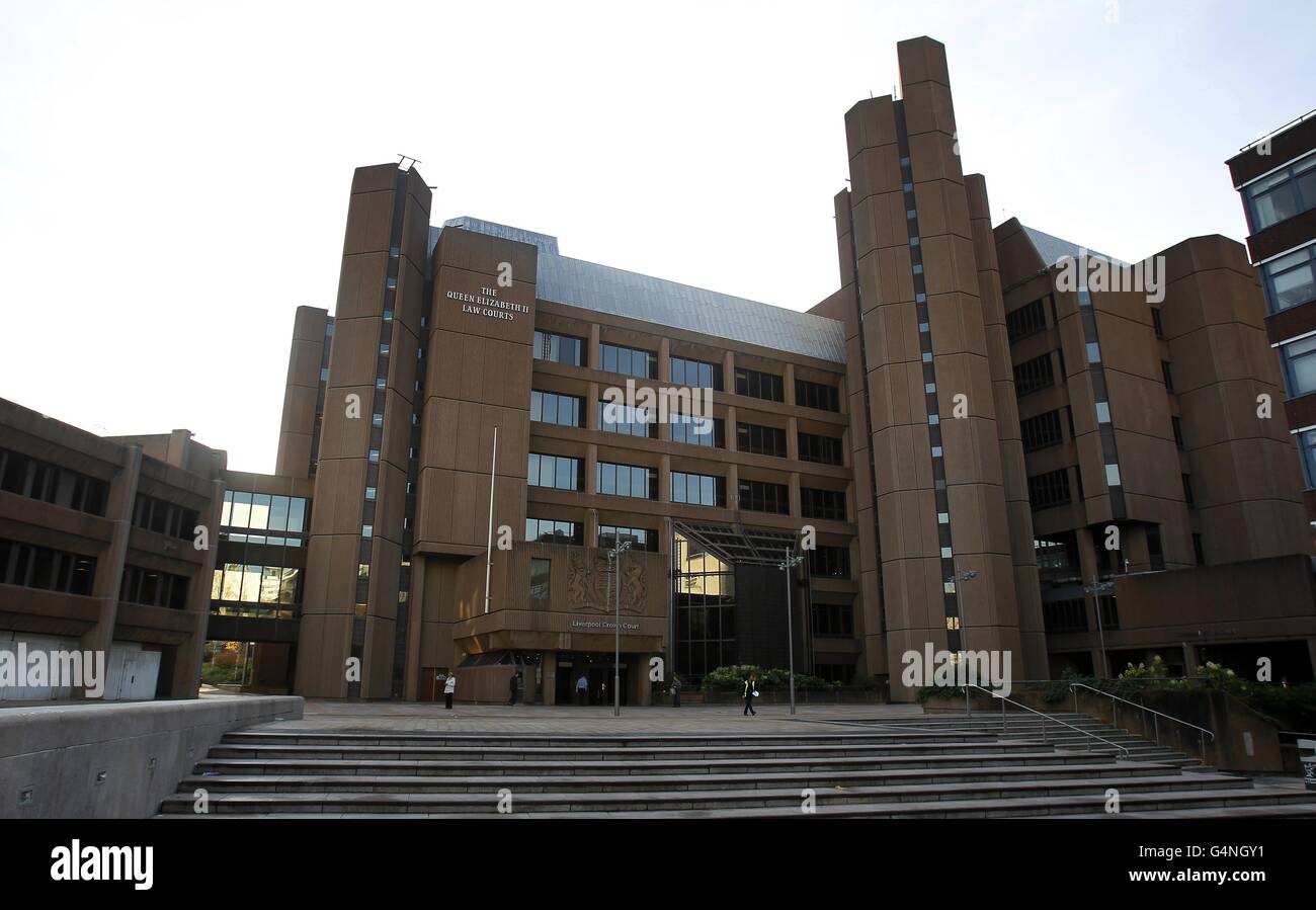 A general view of Liverpool Crown Court, Derby Square, Liverpool Stock ...