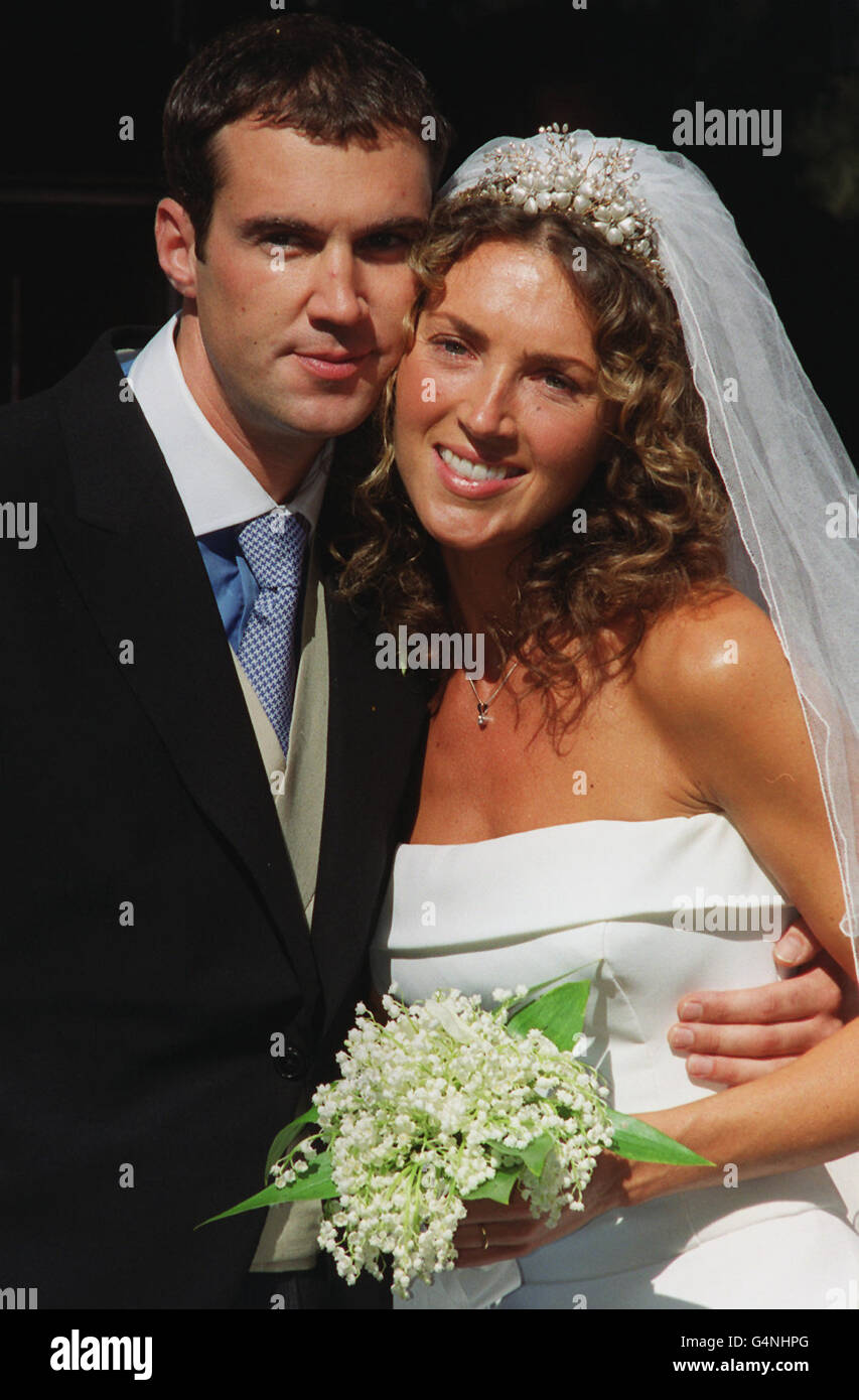 Television presenter johnny vaughan bride antonia davies wedding thomas ...