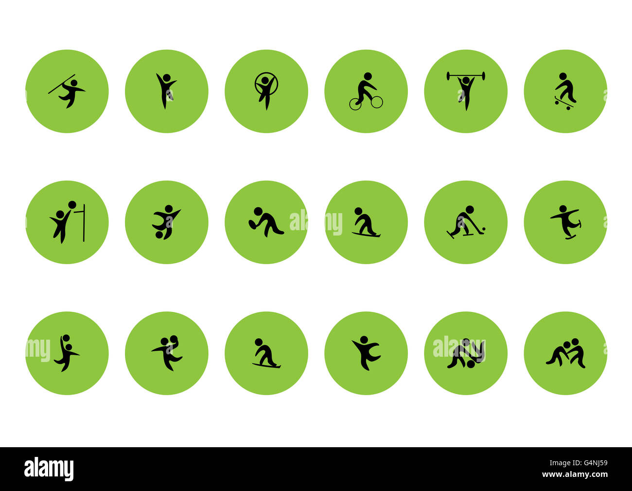 sport vector icons - web icons Stock Photo - Alamy