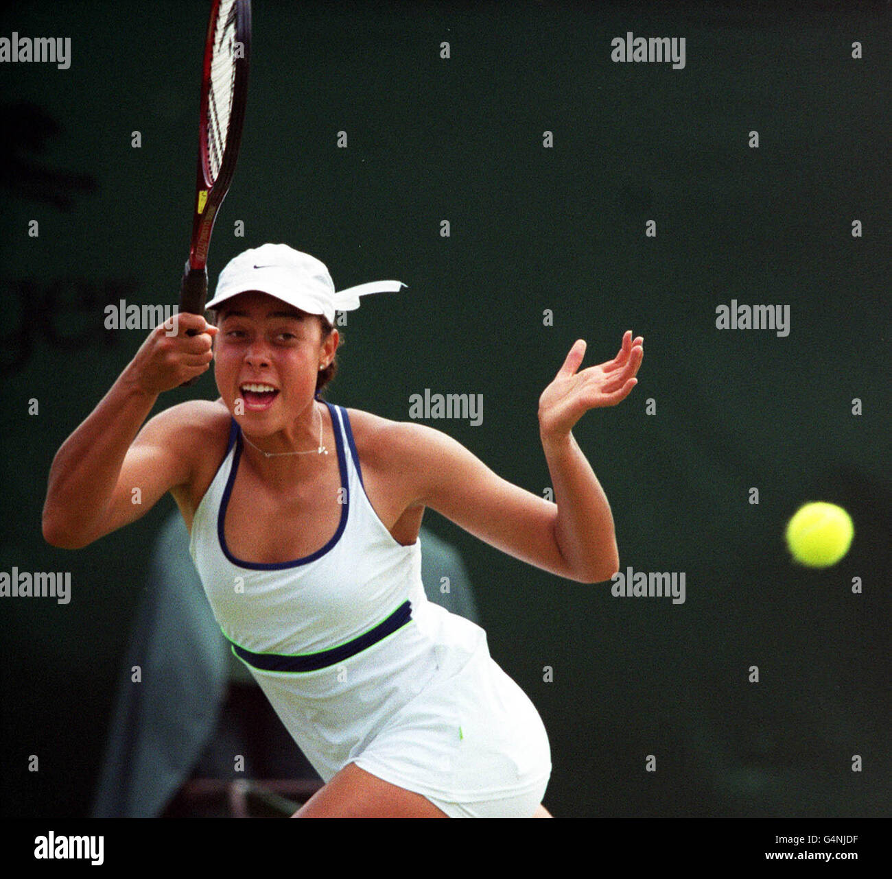 No commercial use. Alexandra Stevenson of USA in action during her match against Jelena Dokic of ...