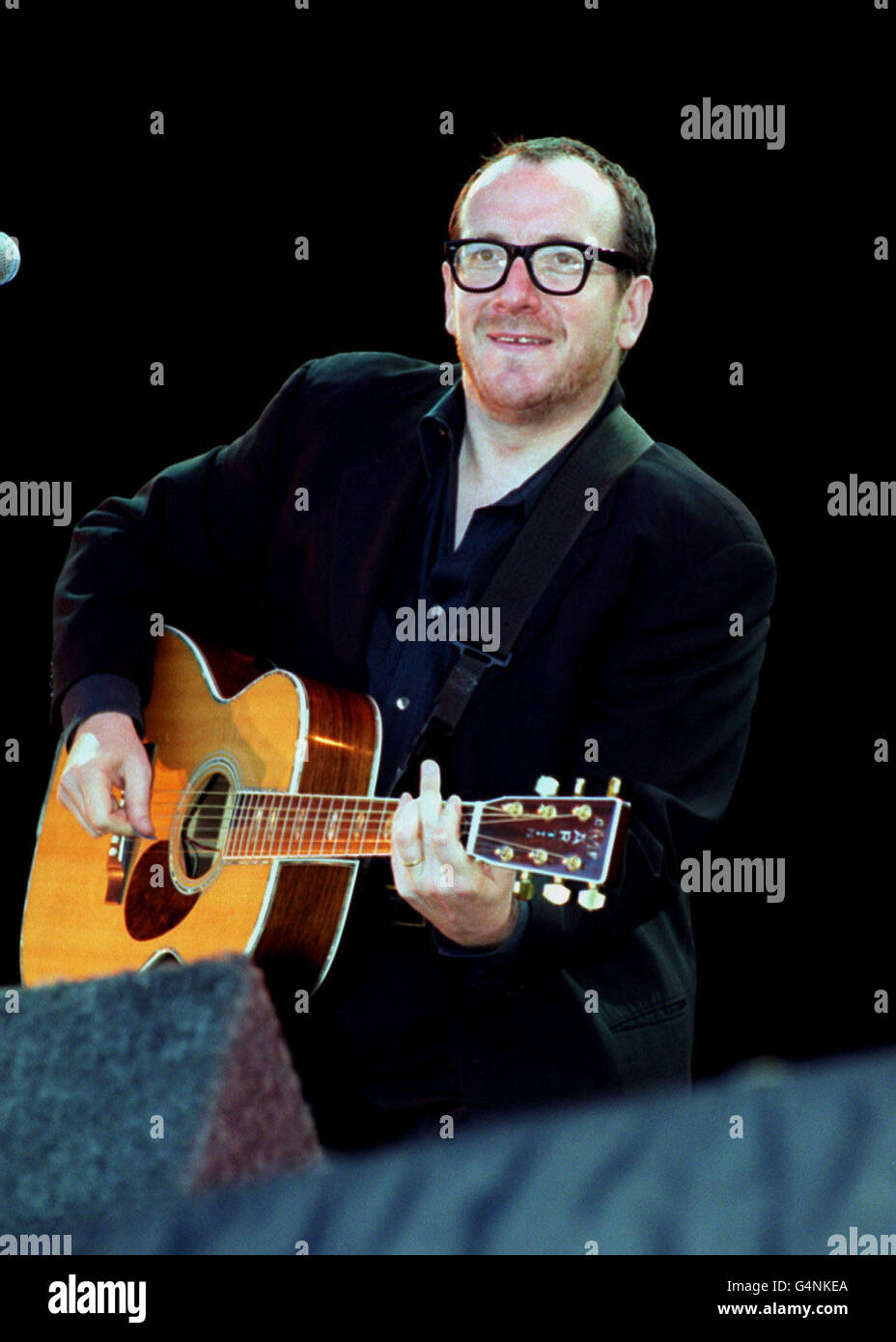 Singer-songwriter Elvis Costello performs on stage at the 10th annual ...