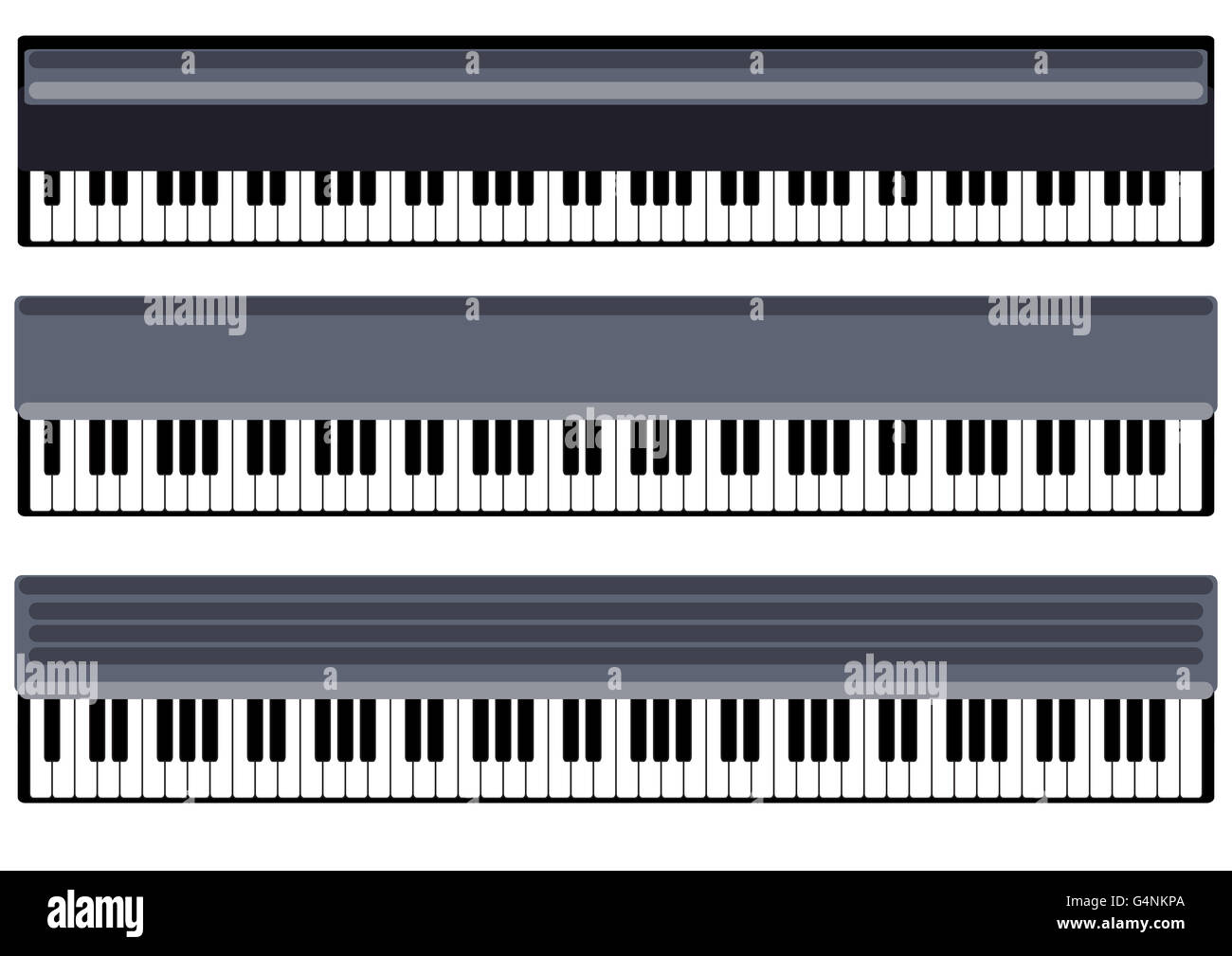 keys of piano vector object Stock Photo - Alamy