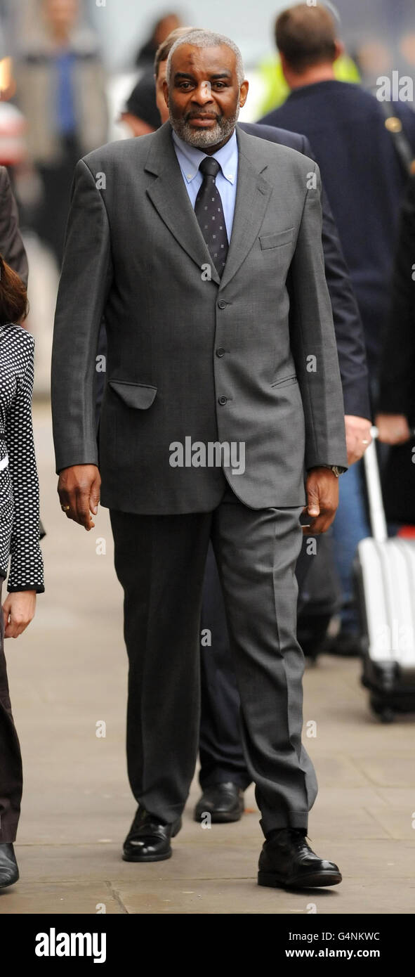 Neville Lawrence, the father of Stephen Lawrence, arrives at the Old ...