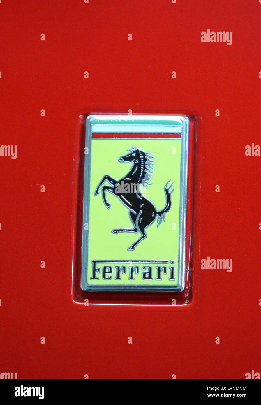 Ferrari Stock. A view of a Ferrari Logo at the new Ferrari North Europe ...