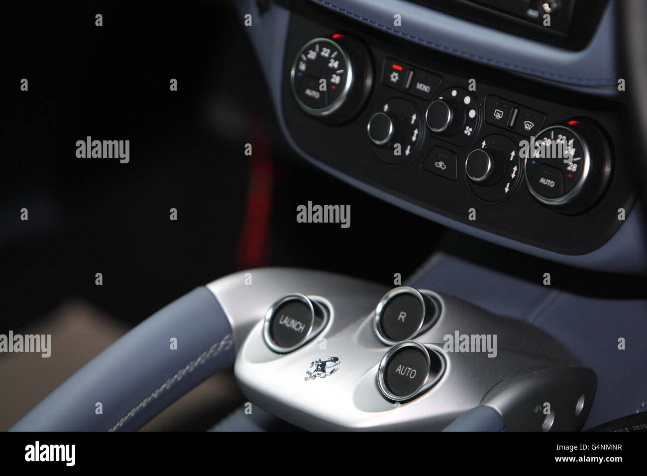 Ferrari Stock. A view inside a Ferrari at the new Ferrari North Europe ...