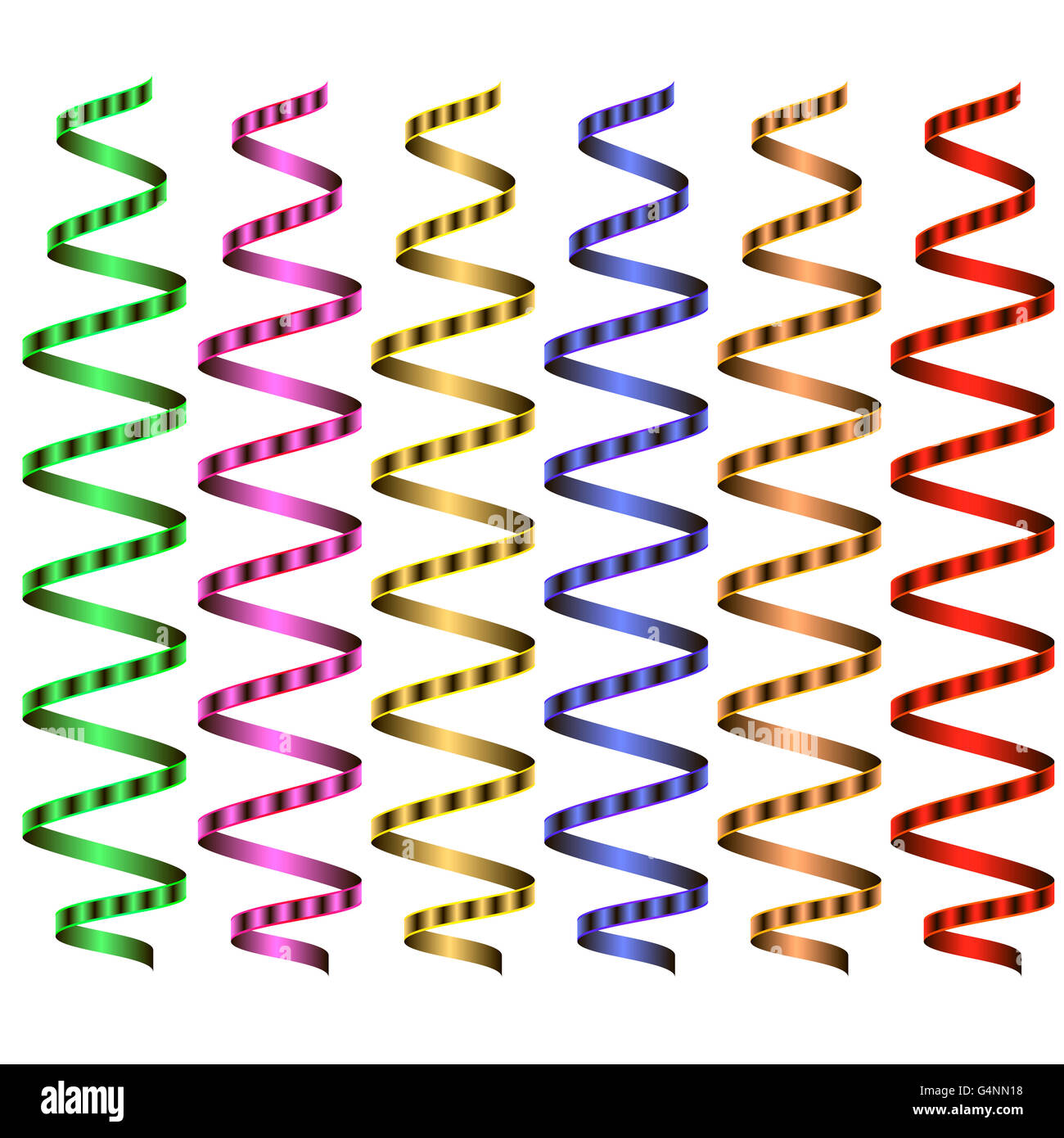 Set of Colorful Ribbons Isolated Stock Photo - Alamy
