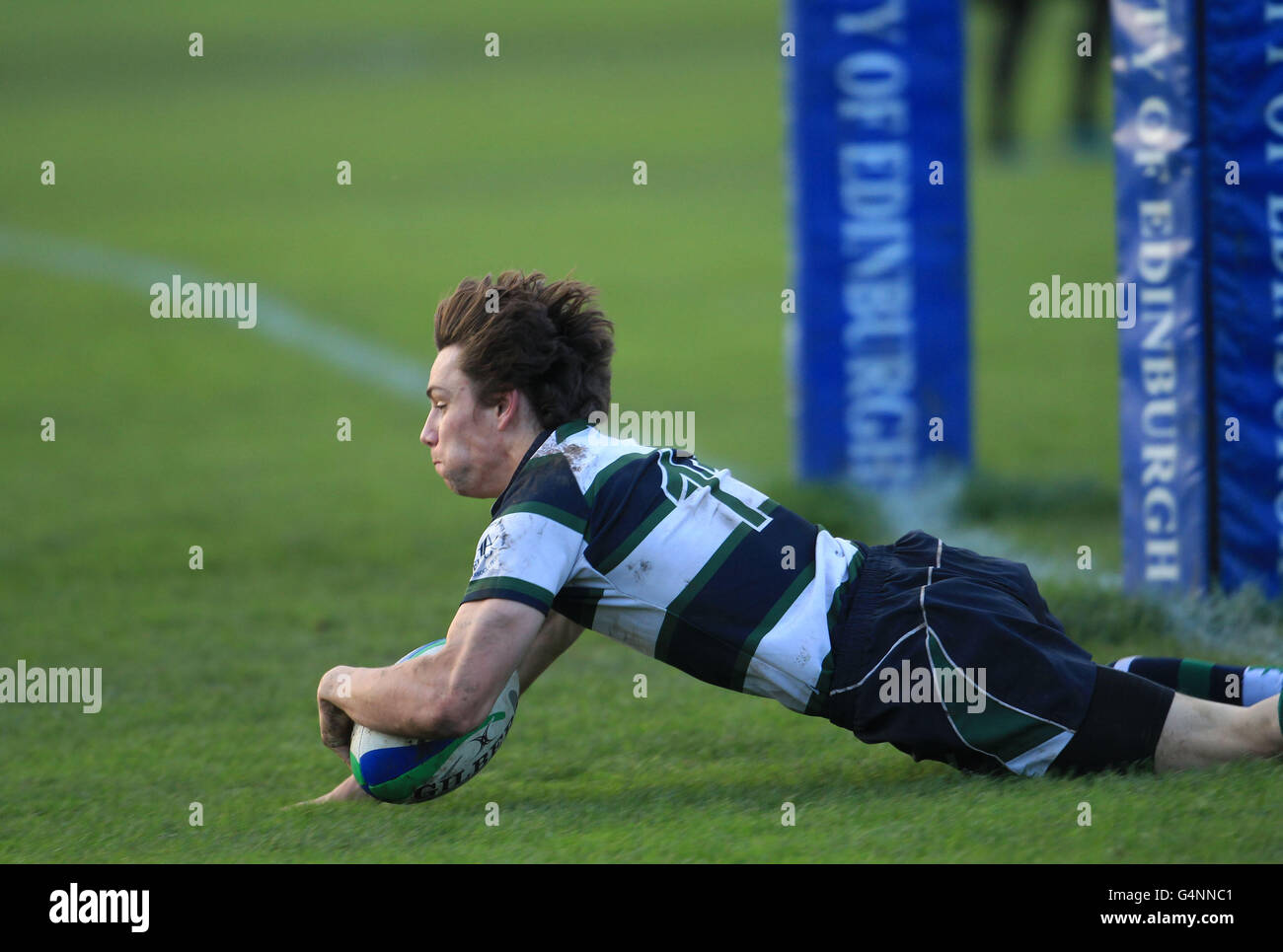 Action in a friendly fixture between Edinburgh University and Durham ...