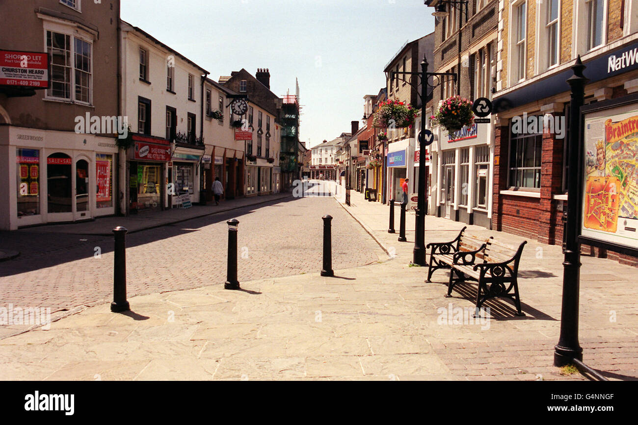 Braintree town centre in Essex. The town came in for some scathing ...