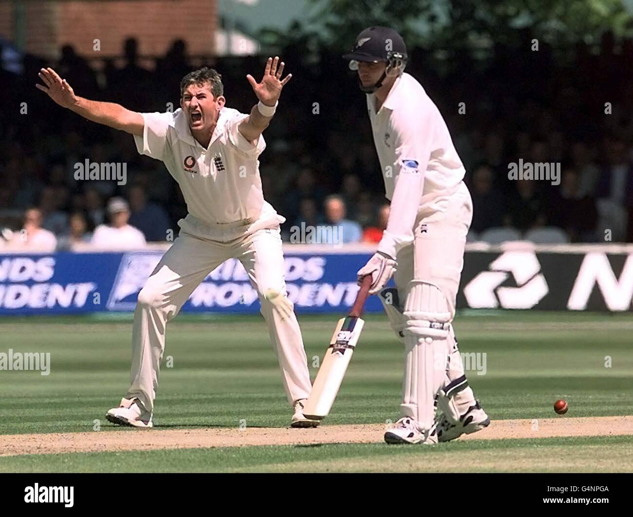 England bowler Andy Caddick makes an unsuccessful appeal against New ...