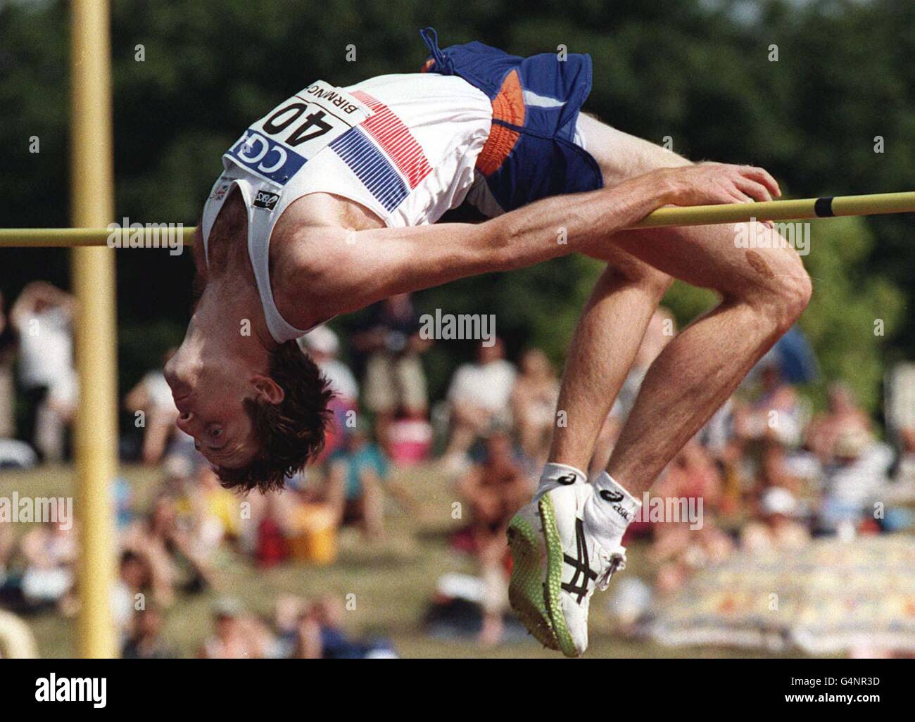 Steve Smith in action during the high jump competition, which he ...