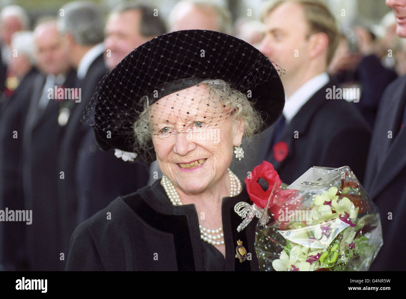 The Queen Mother at Westminster Abbey, London, during a service of ...